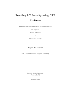 Teaching IoT Security using CTF Problems