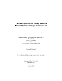 Efficient Algorithms for Solving Nonlinear Inverse Problems in Image Reconstruction