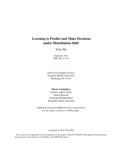 Learning to Predict and Make Decisions under Distribution Shift