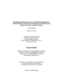 Modeling Self-Disclosure in Social Networking Sites: Understanding the ...