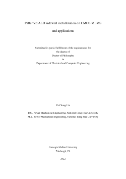 Patterned ALD sidewall metallization on CMOS MEMS and applications