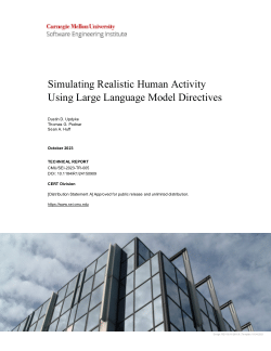 Simulating Realistic Human Activity Using Large Language Model Directives