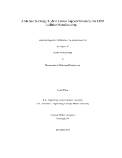 Item - A Method to Design Hybrid Lattice Support Structures for LPBF ...