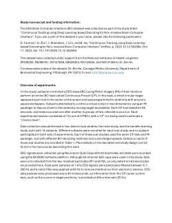 EEG-BCI Dataset for "Continuous Tracking using Deep Learning-based Decoding for Non-invasive ...