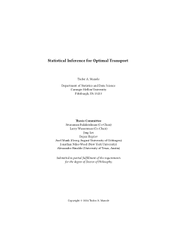 Statistical Inference for Optimal Transport