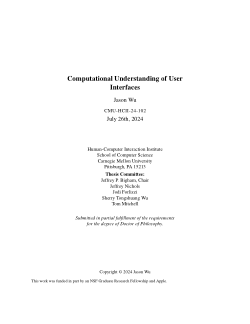 Computational Understanding of User Interfaces