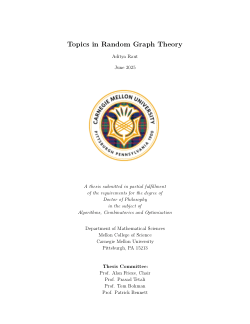 Item - Topics in Random Graph Theory - Carnegie Mellon University ...