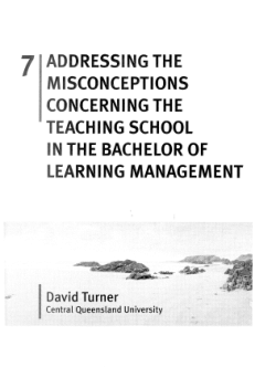 Addressing the misconceptions concerning the teaching school in the ...