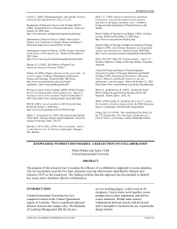 Knowledge without boundaries : a reflection on collaboration