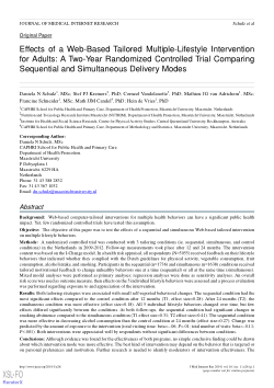 Effects of a web-based tailored multiple-lifestyle intervention for adults : a two-year ...
