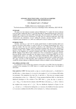 Genomic selection using a fast EM algorithm. Part 1, Understanding the methodology