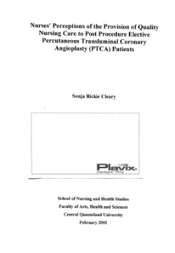 Nurses' perceptions of the provision of quality nursing care to post ...