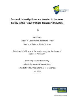 Systemic investigations are needed to improve safety in the heavy ...