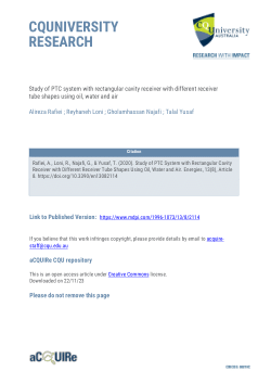 Study of PTC system with rectangular cavity receiver with different receiver tube shapes using ...