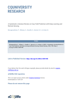 A systematic review on crop yield prediction with deep learning and ...
