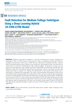 Fault detection for medium voltage switchgear using a deep learning hybrid 1D-CNN-LSTM model