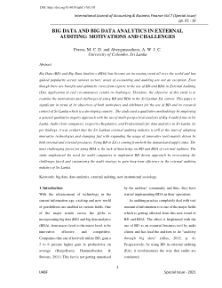 Big data and big data analytics in external auditing: motivations and challenges