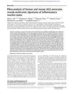 Meta-analysis of human and mouse ALS astrocytes reveals multi-omic ...