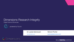 Dimensions Research Integrity