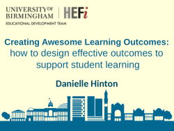 Creating Awesome Learning Outcomes: how to design effective outcomes to ...