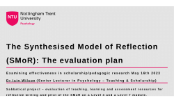The Synthesised Model of Reflection (SMoR): The evaluation plan ...