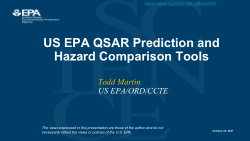 US EPA QSAR Prediction and Hazard Comparison Tools