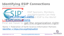 Identifying ESIP Connections