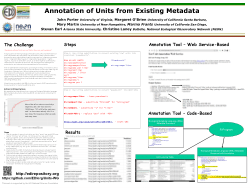 Annotation of Units from Existing Metadata