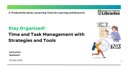 Stay Organized! Tasks and Time Management with Strategies and Tools
