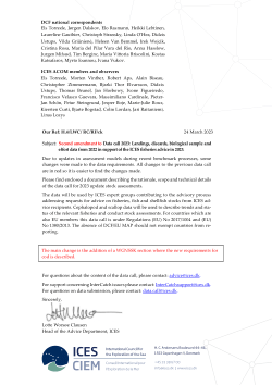 ICES Fisheries Data call 2023 for landings, discards, biological sample, catch and effort data