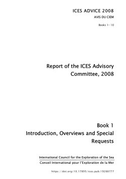 ICES Advice 2008, Book 1 - Introduction, Overviews and Special Requests