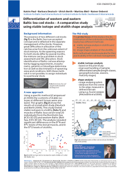 Differentiation of western and eastern Baltic Sea cod stocks - A ...