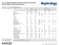 PowerPoint Slides for: Use of Phosphorus Binders among Non-Dialysis ...