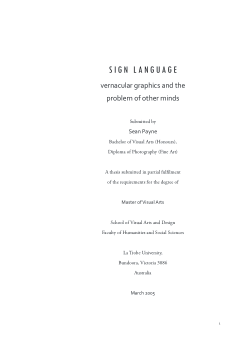 Sign language: vernacular graphics and the problem of other minds