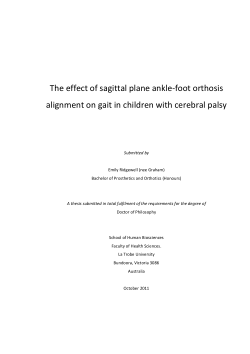 The effect of sagittal plane ankle-foot orthosis alignment on gait in ...