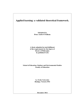 Applied learning: a validated theoretical framework