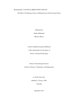 The effect of clarifying values on enhancement of self-concept clarity