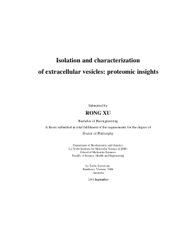 Isolation and characterization of extracellular vesicles: proteomic insights