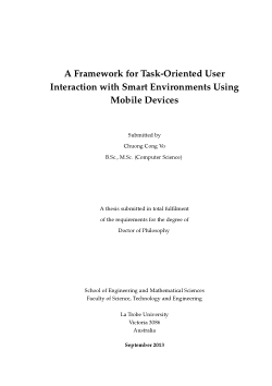 A framework for task-oriented user interaction with smart environments using mobile devices