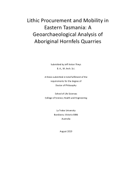 Item - Lithic Procurement and Mobility in Eastern Tasmania: A ...