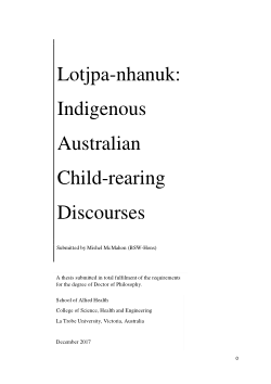 Item - Lotjpa-nhanuk: Indigenous Australian child-rearing discourses ...
