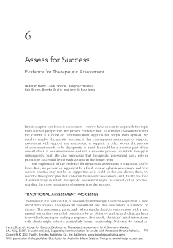 Assess for success: evidence for therapeutic assessment