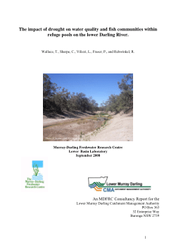 The impact of drought on water quality and fish communities within ...