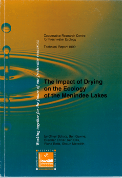 The Impact of Drying on the Ecology of the Menindee Lakes