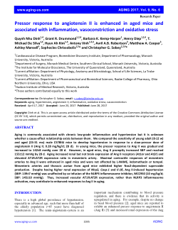 Pressor response to angiotensin II is enhanced in aged mice and ...