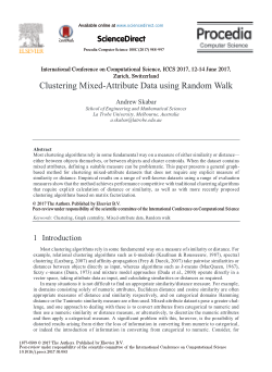 Clustering mixed-attribute data using Random Walk