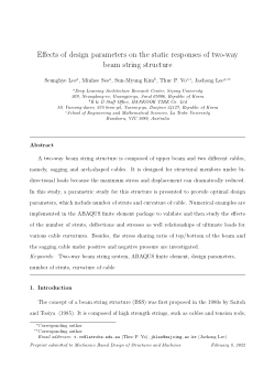 Effects of design parameters on the static responses of two-way beam ...