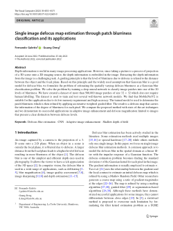 Single image defocus map estimation through patch blurriness classification and its applications
