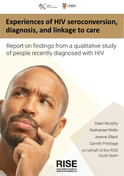Item - Experiences of HIV seroconversion, diagnosis, and linkage to ...