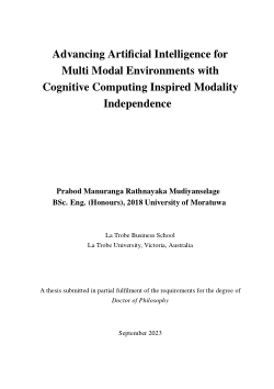 Advancing Artificial Intelligence for Multi Modal Environments with Cognitive Computing Inspired ...
